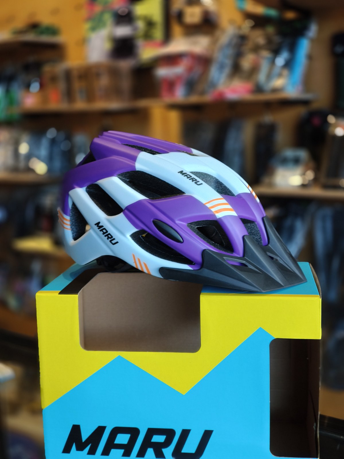 Helmet MTB Maru Tracer (available in Blue & Purple) – BMX Cycle Center